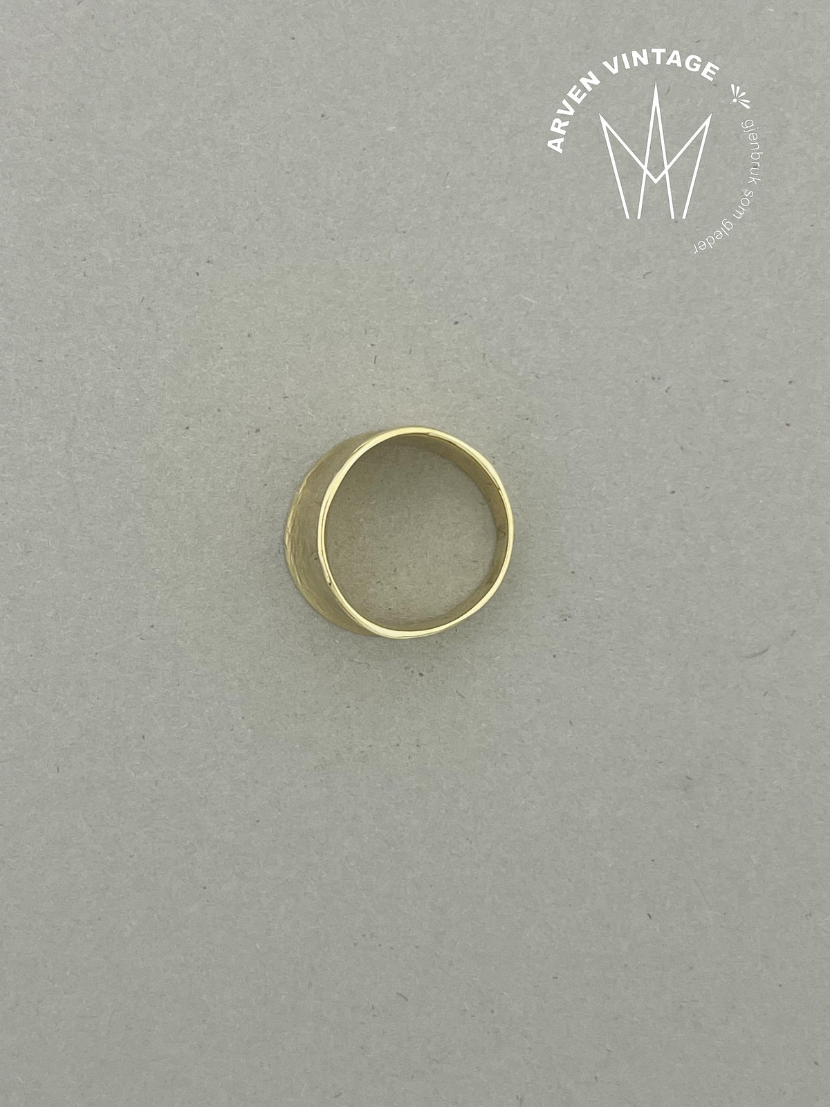 Vintage ring gult gull str 58